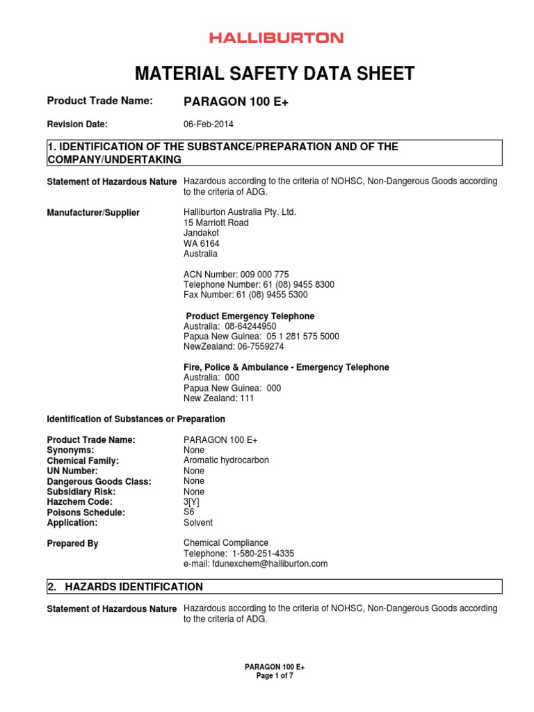 Paragon 100 E+ | PDF | Firefighting | Toxicity