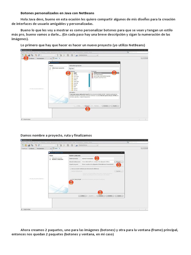 Botones Personalizados en Java Con NetBeans | PDF | Ventana ...