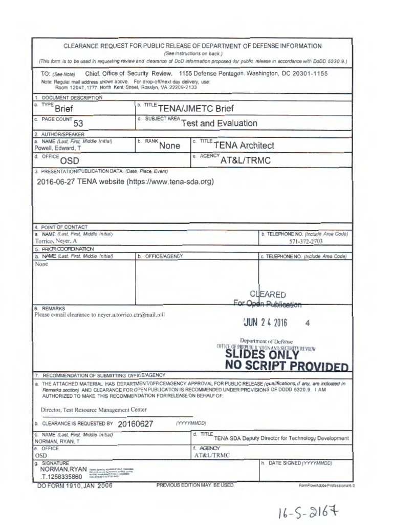 16 S 2167 Tena Jmetc LVC Brief | PDF | United States Department Of ...