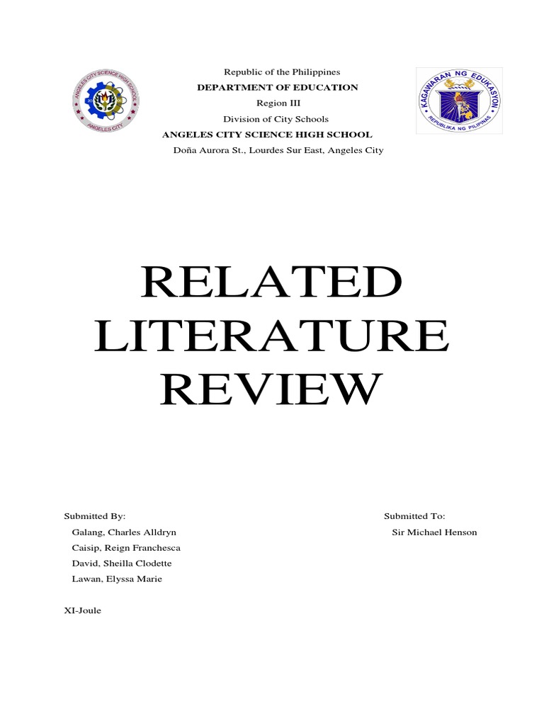 Related Literature Review: Department of Education | PDF | Alcoholism ...