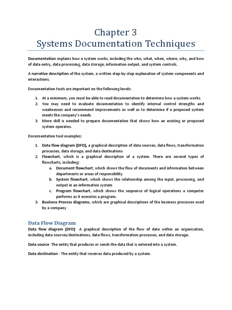 CH 3 Systems Documentation Techniques | PDF | Computer Data | Areas Of Computer Science