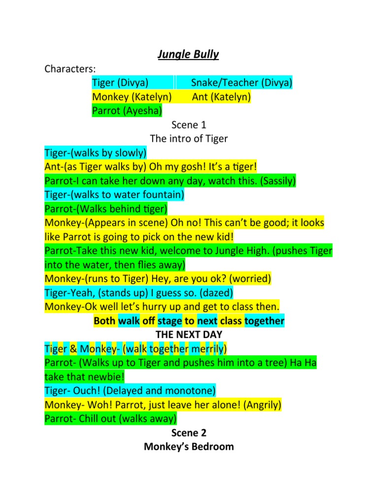 Jungle Bully-General Script | PDF