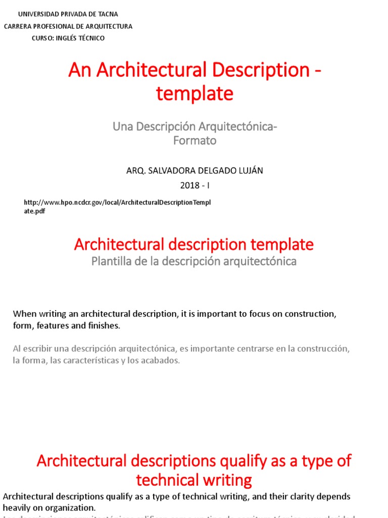 11 Inglés Técnico An Architectural Description - Template | PDF ...