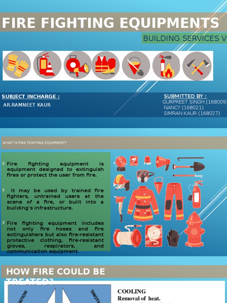 Fire Fighting Equipment Overview | PDF | Fire Sprinkler System | Fires