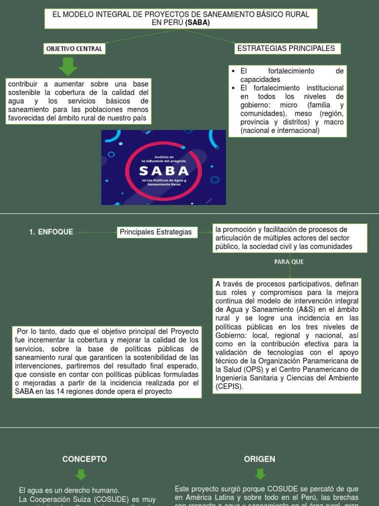 Proyecto SABA | PDF | Organización Panamericana de la Salud | Sustentabilidad