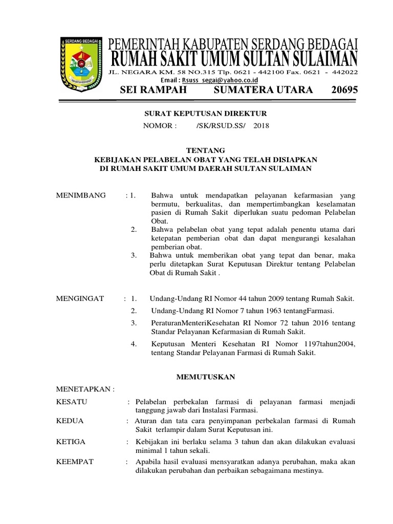 SK Pelabelan Obat | PDF | Pengembangan Diri | Kesehatan Holistik