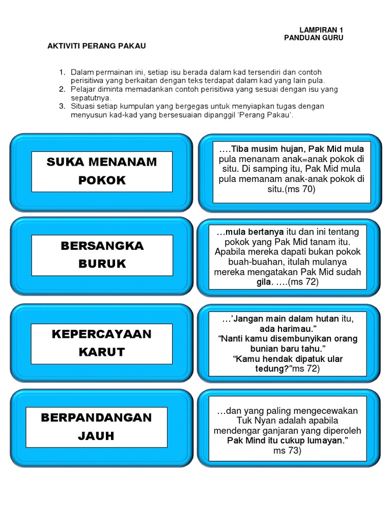 MENYUSUN KAD-KAD PERANG PAKAU | PDF
