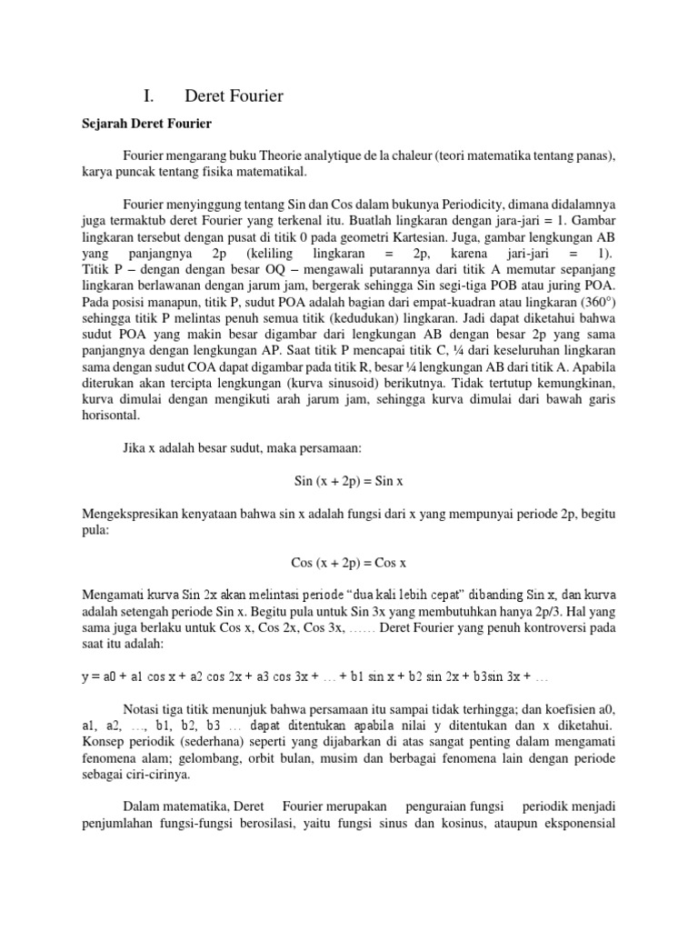Deret Fourier Dan Parseval | PDF | Metode & Bahan Ajar | Seni