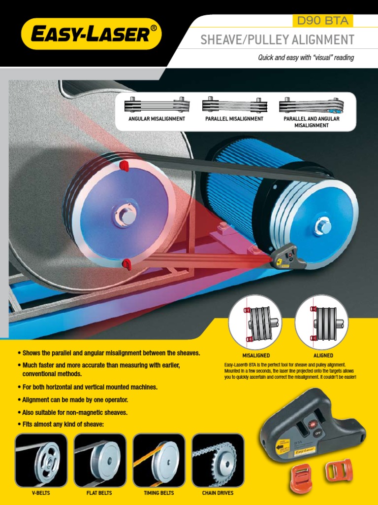 Sheave/Pulley Alignment: D90 Bta | PDF | Belt (Mechanical) | Equipment