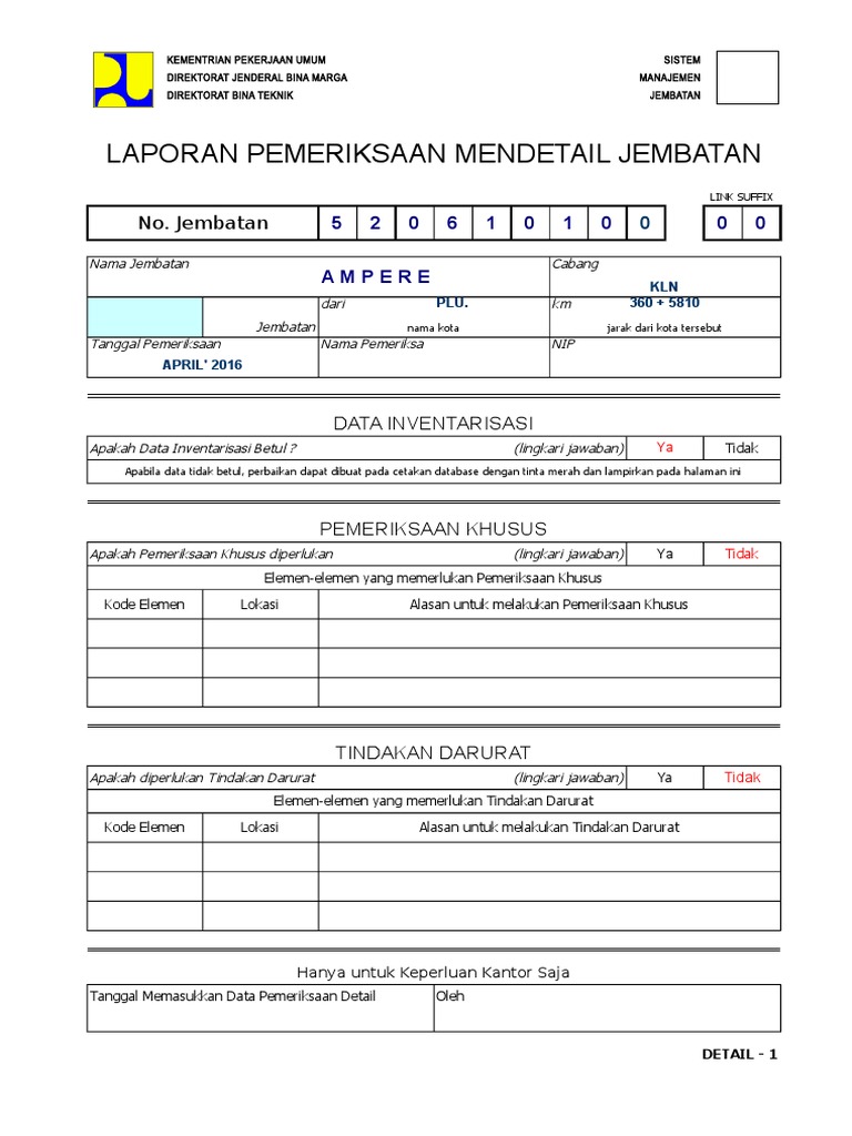 Form Inspection Bridge | PDF