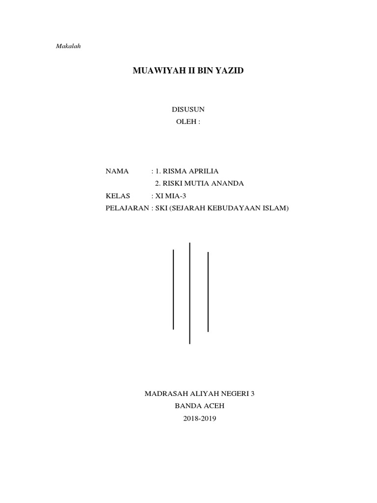 Muawiyah II: Khalifah Singkat Bani Umayyah | PDF