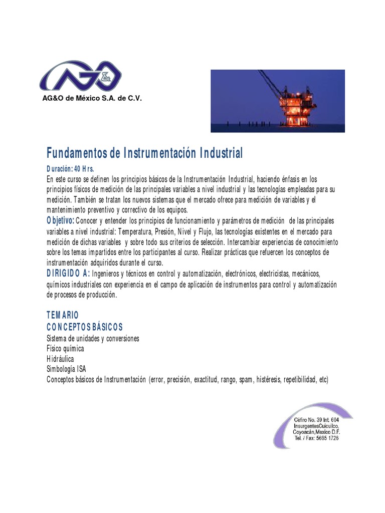 Fundamentos de Instrumentación Industrial | PDF