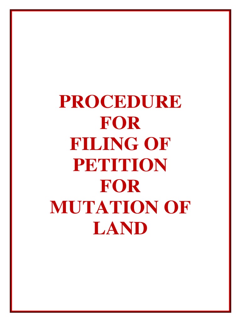 Land Mutation in Bihar | PDF | Deed | Natural Resources Law