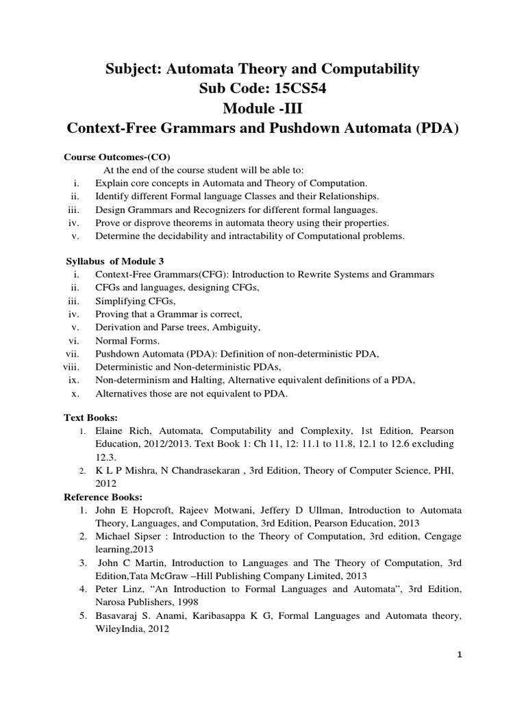 Atc Module 3 Download Free Pdf Parsing Formalism Deductive