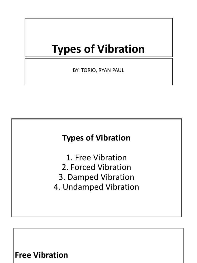 Vibration Types Explained | PDF