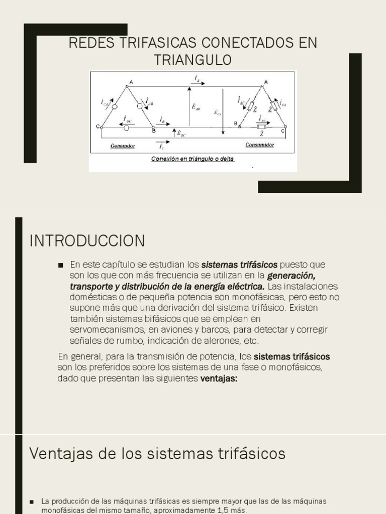 Redes Trifasicas Conectados en Triangulo | PDF | Corriente alterna ...