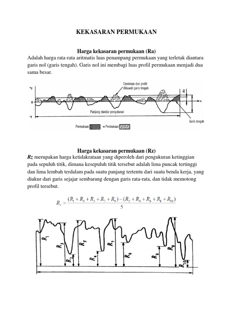 Simbol dan Tabel Kekasaran Permukaan | PDF