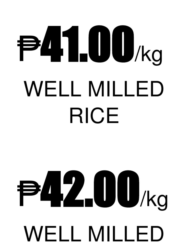 KG Well Milled Rice | PDF