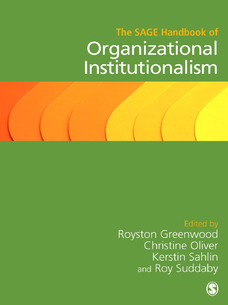 Organizational Institutionalism | PDF | Organizational Behavior | Sociology
