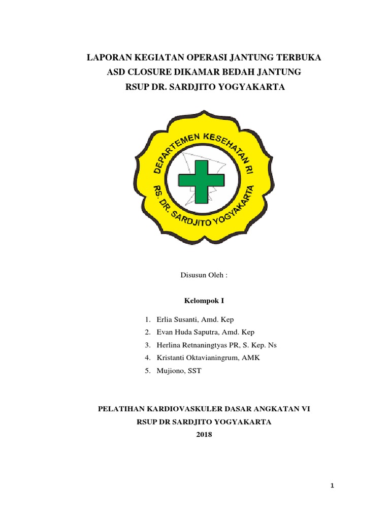 Laporan Operasi ASD Jantung Terbuka | PDF