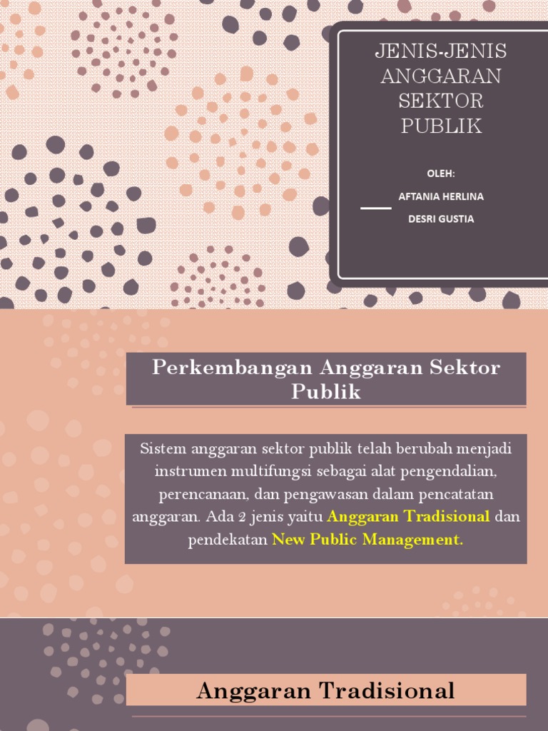 Jenis - Jenis Anggaran Sektor Publik | PDF