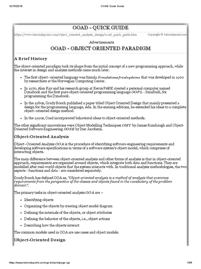 Object Oriented Analysis And Design Full Notes Object