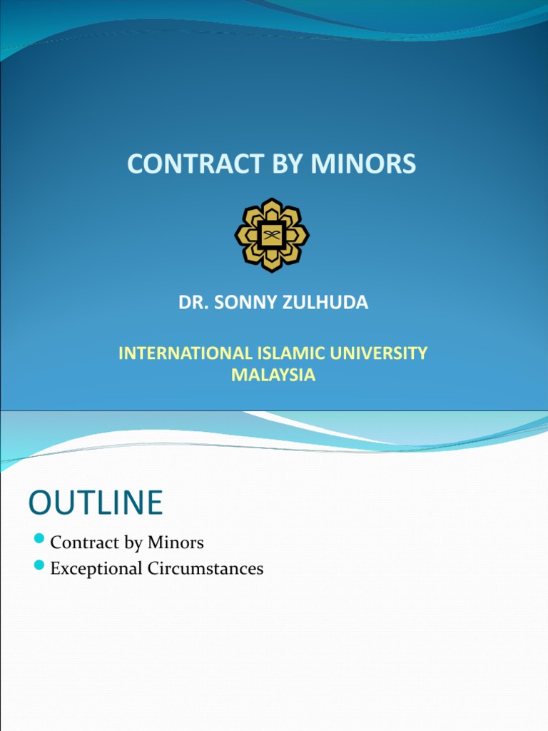 Contract 1_Contract by Minors