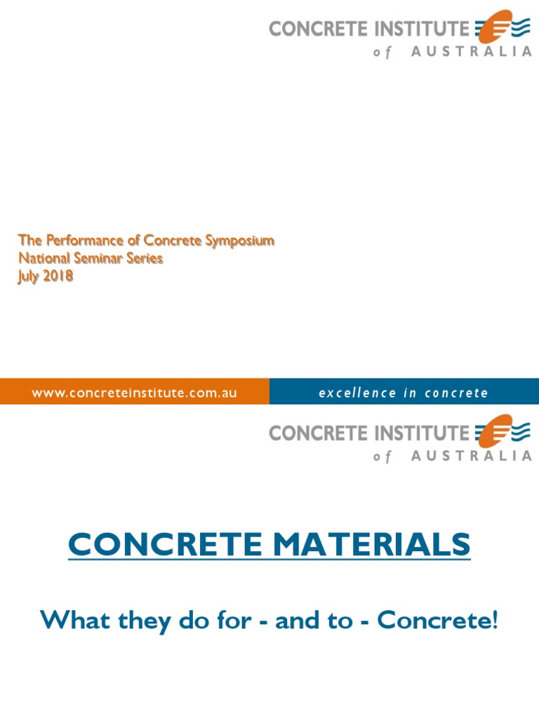 Concrete Materials | PDF | Concrete | Fly Ash