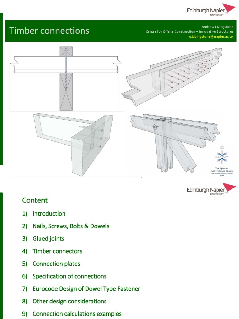 Timber Connections PDF | PDF | Adhesive | Screw