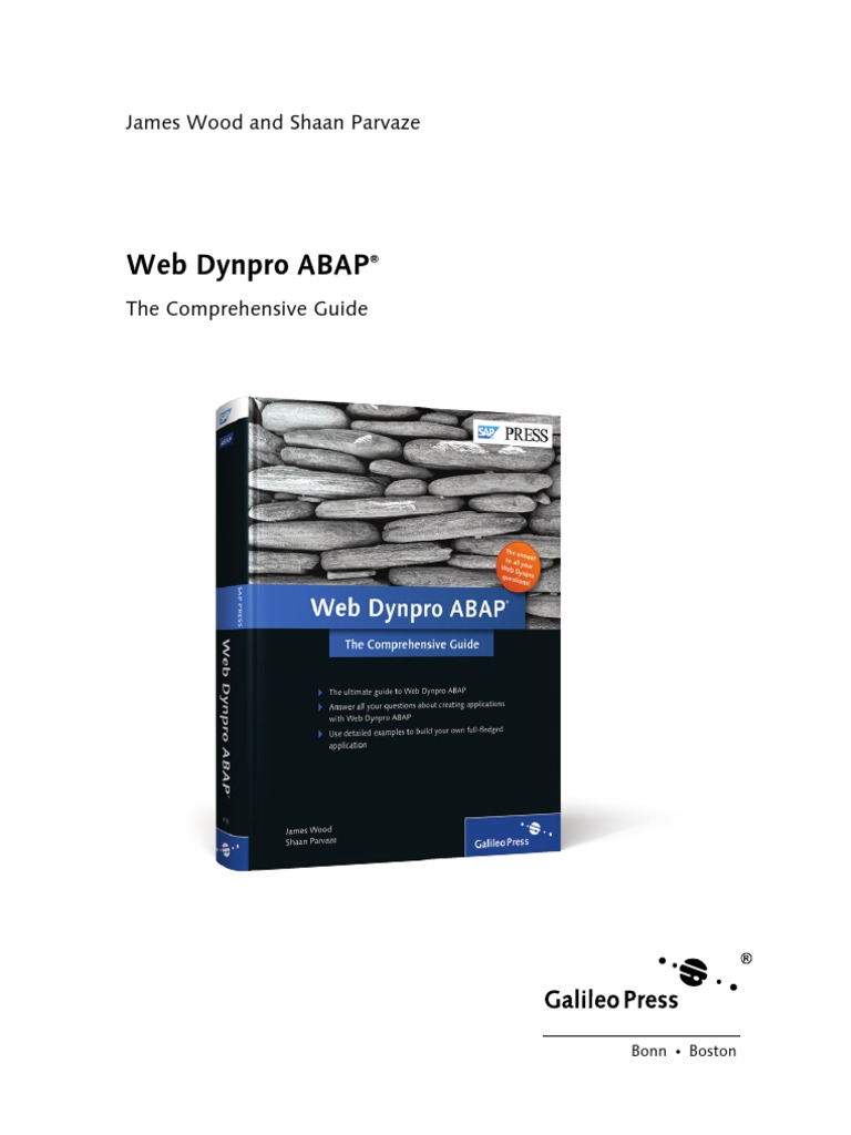 Web Dynpro Abap James Wood And Shaan Parvaze Pdf Application Programming Interface