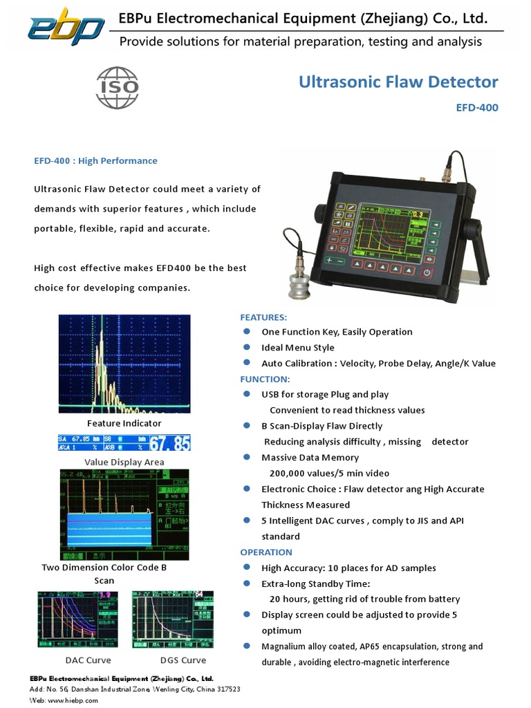 Ultrasonic Flaw Detector | PDF | Calibration | Amplitude
