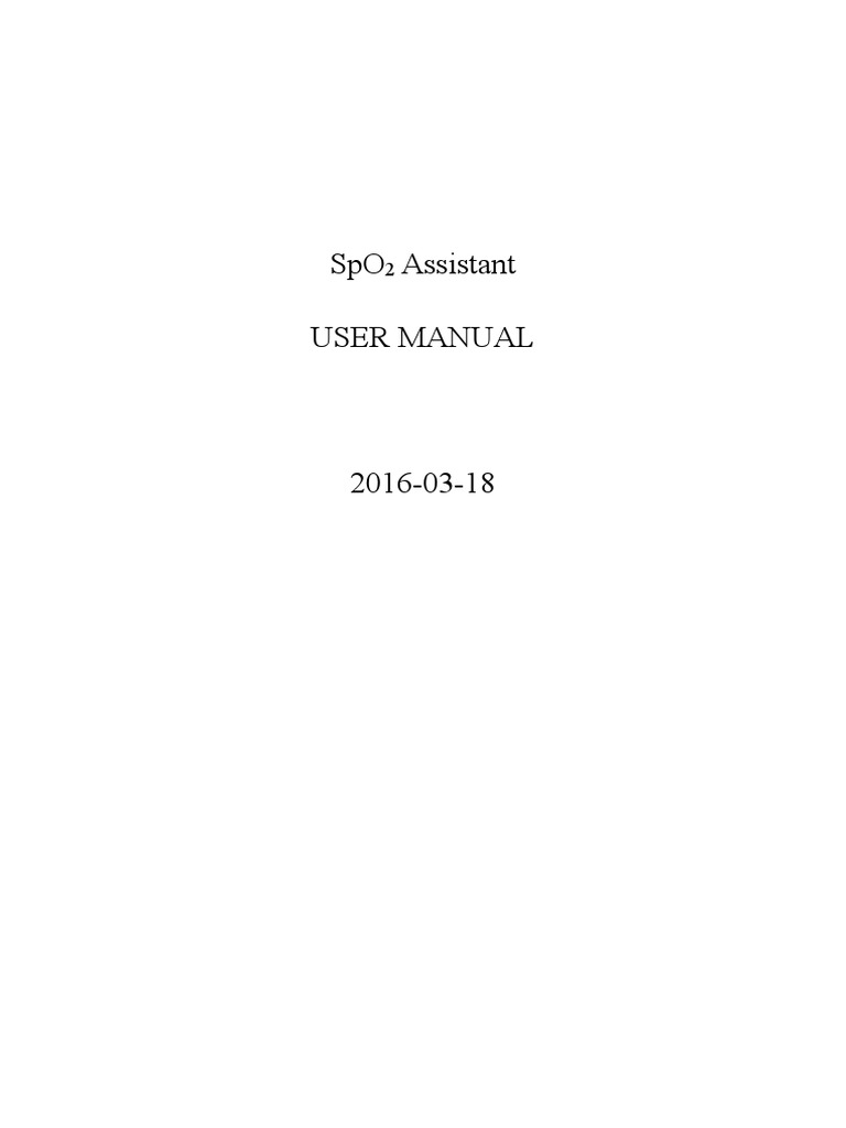 Spo Assistant User Manual | PDF | Bluetooth | Graphical User Interfaces