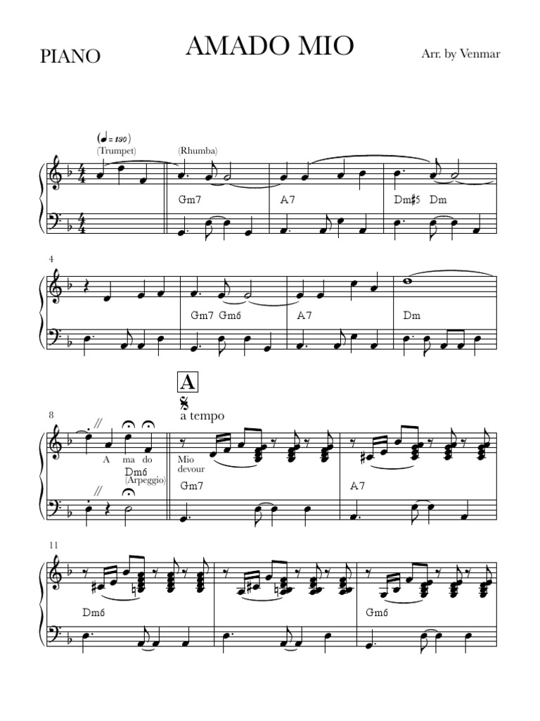 Amado Mio. (Piano) | PDF | Loisirs