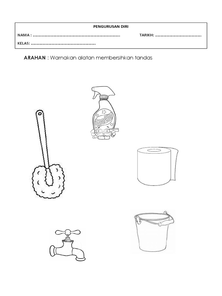 Gambar Alatan Bersihkan Tandas | PDF