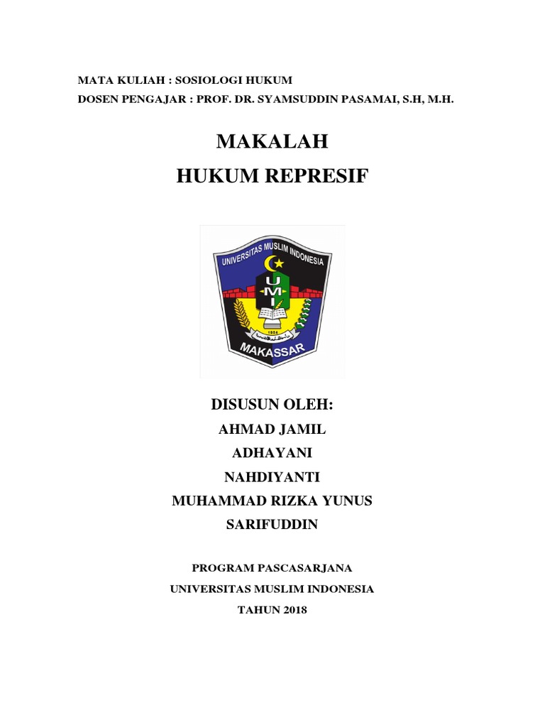 Hukum Represif | PDF