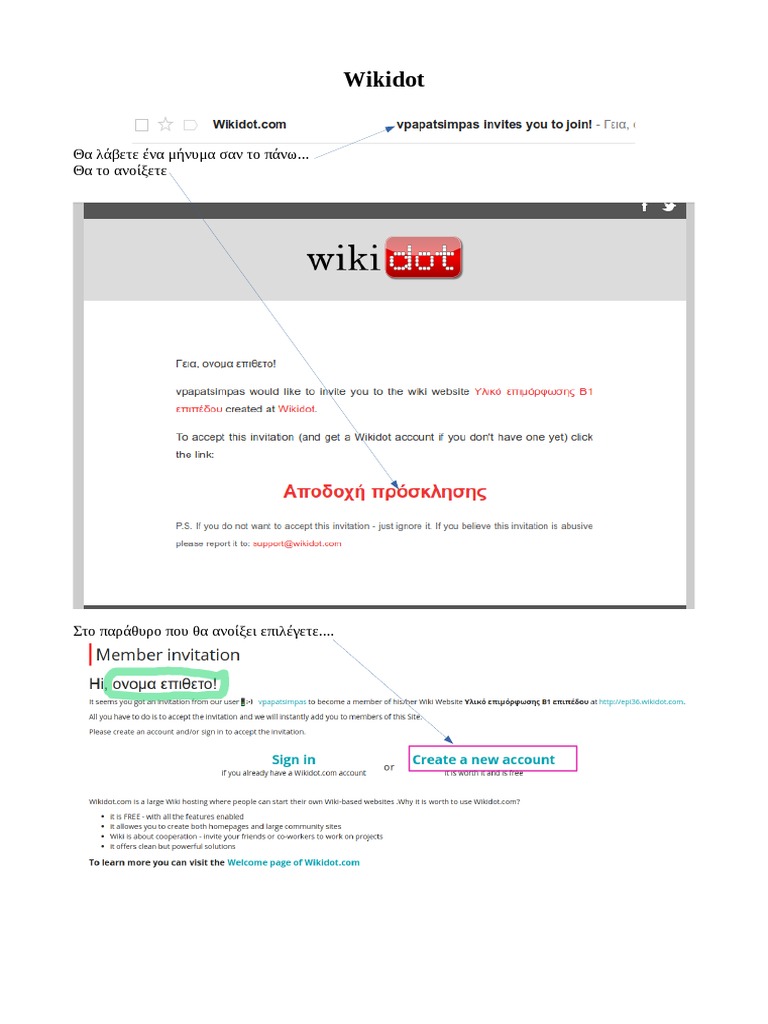 Wikidot εγγραφή | PDF