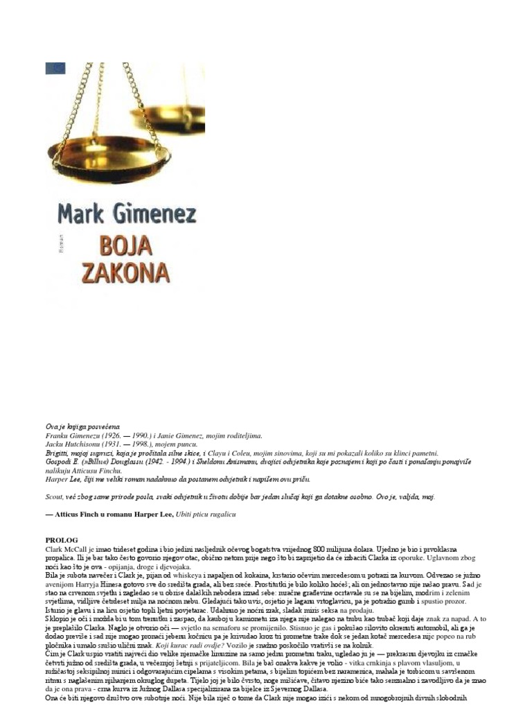 Mark Gimenez - Boja Zakona | PDF