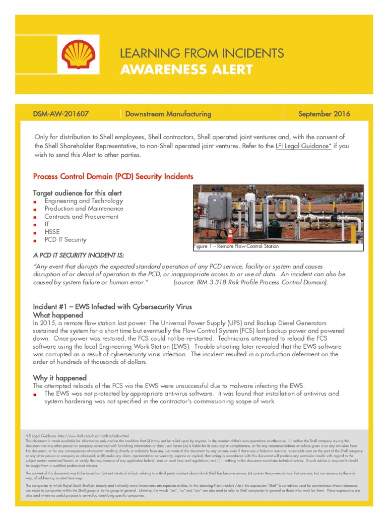 DSM-AW-201607 - Process Control Domain Security Incidents | PDF ...