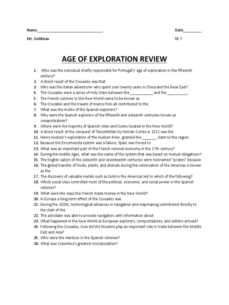 Age of Exploration | PDF | Conquistador | Age Of Discovery