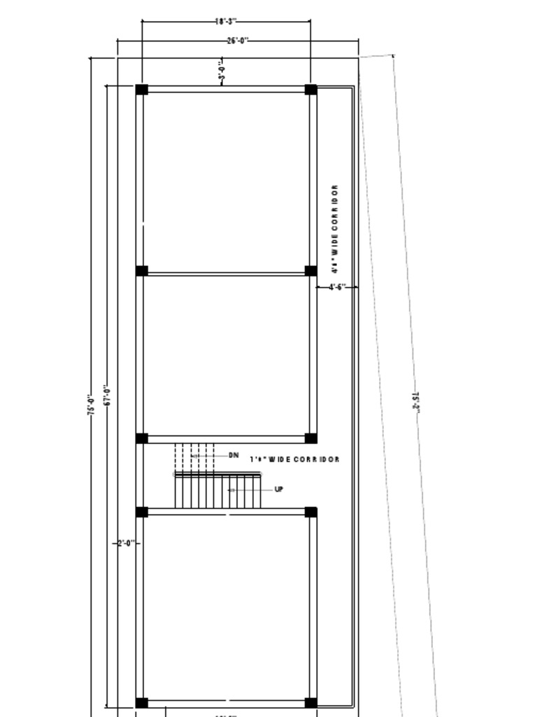 Dimensions of a large commercial building layout | PDF