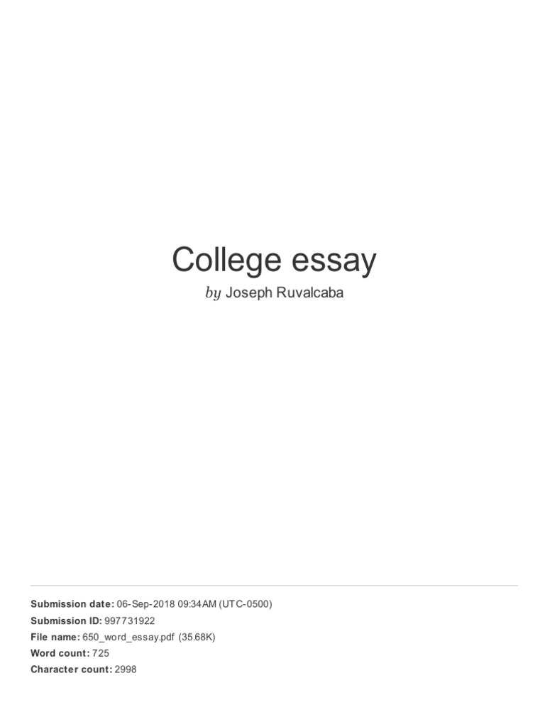 College Essay | PDF