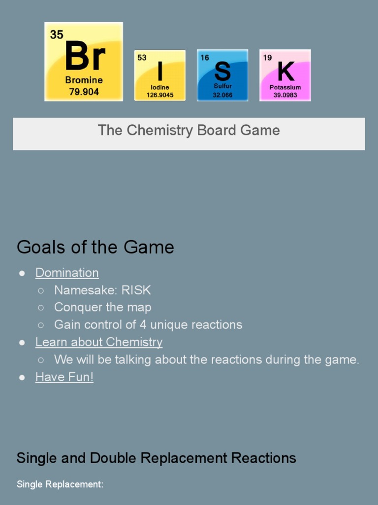 The Chemistry Board Game | PDF | Technology & Engineering