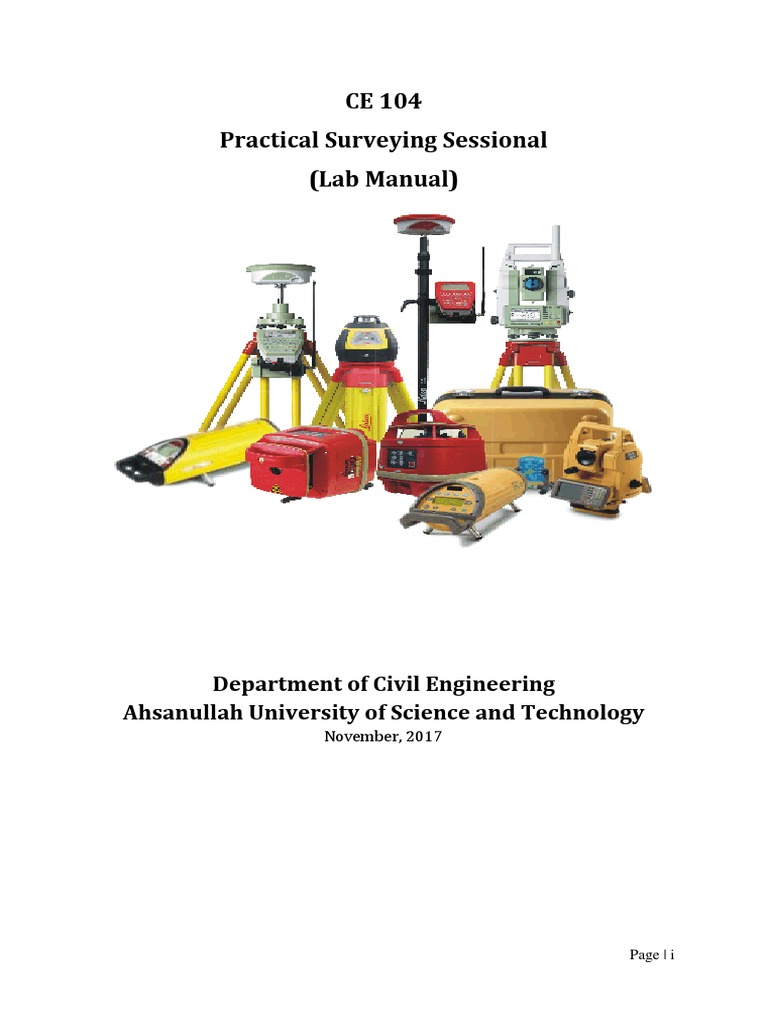 CE 104 Practical Surveying Sessional (Lab Manual) | PDF | Surveying ...