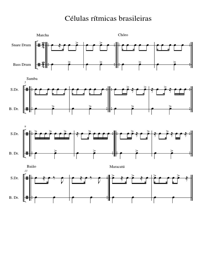 Celulas Ritmicas Brasileiras PDF | PDF