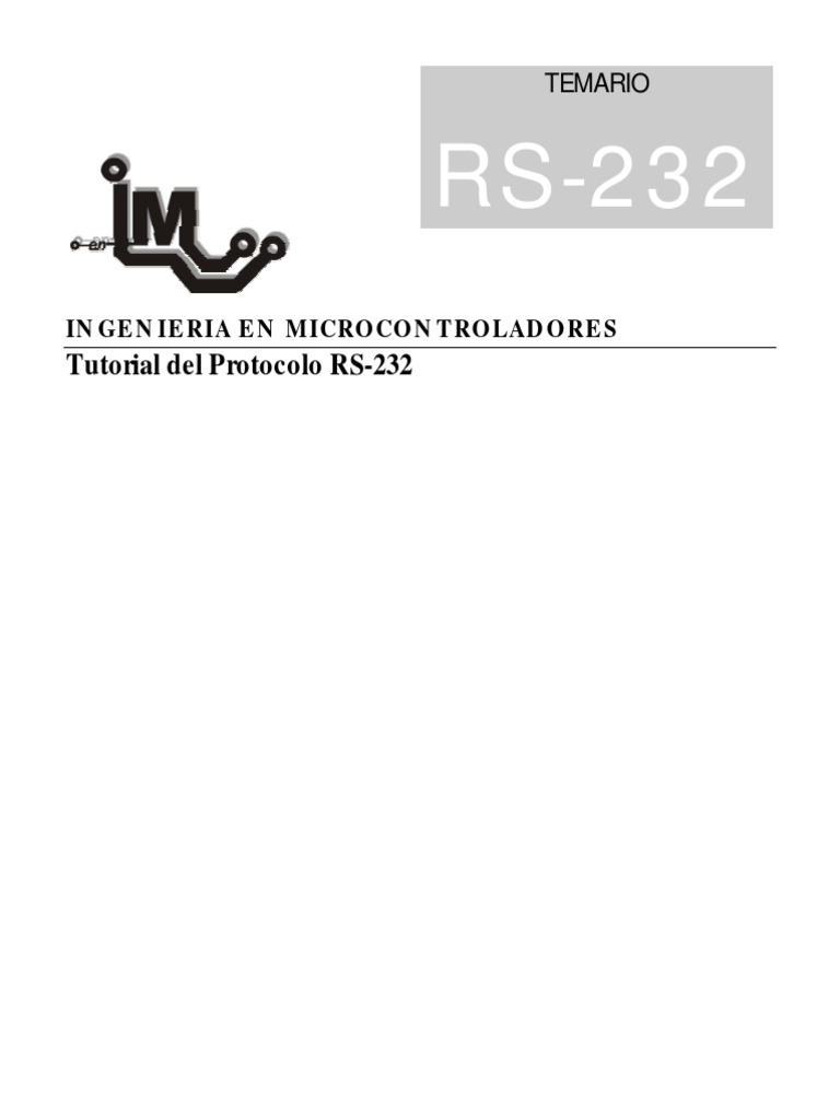 Tutorial sobre el Protocolo RS-232 | PDF | Microcontrolador | Transmisión de datos
