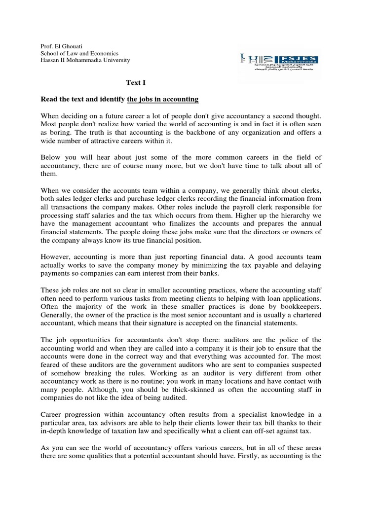 Business English For Accounting | PDF | Bookkeeping | Accounting