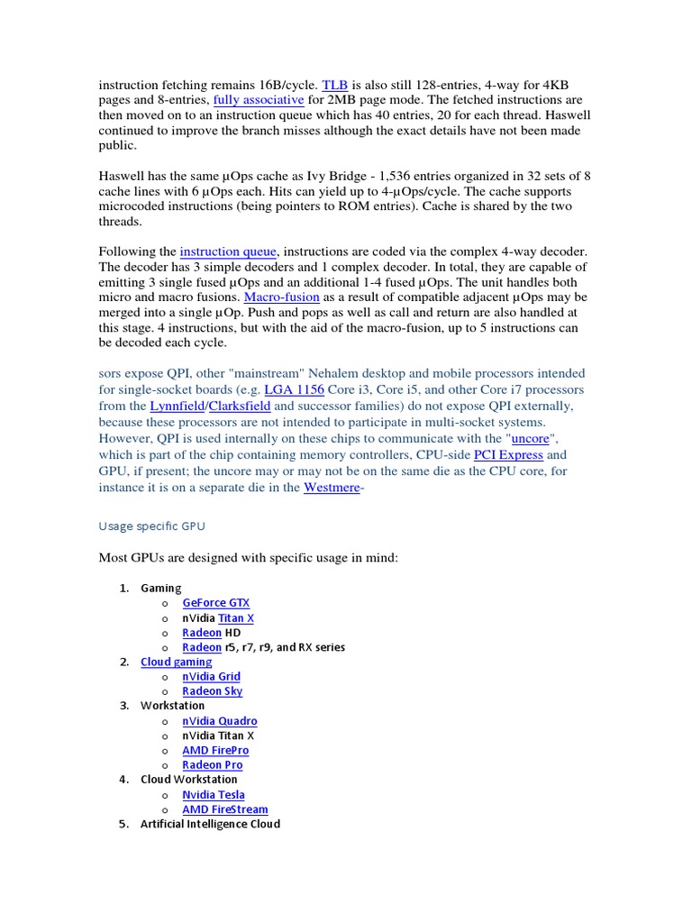TLB Fully Associative: 1. Gaming Nvidia HD R5, R7, R9, and RX Series 2 | PDF | Cpu Cache ...