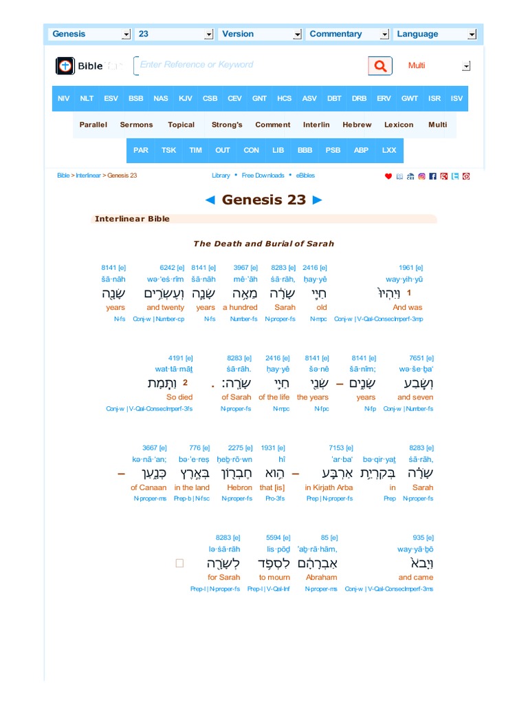 Genesis 23: Enter Reference or Keyword | PDF | Christian Saints From ...