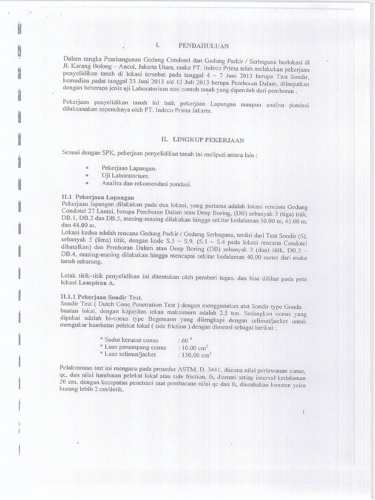 Data Sondir & Bor Log | PDF