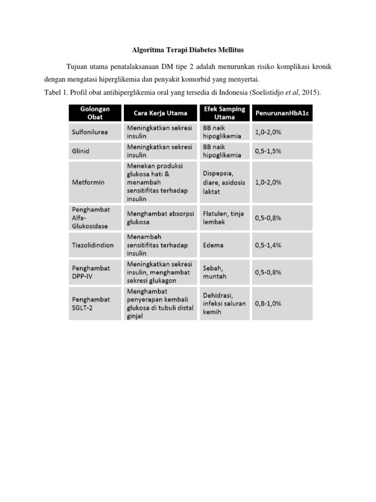 Algoritma Terapi Diabetes Tipe 2 | PDF | Sains & Matematika